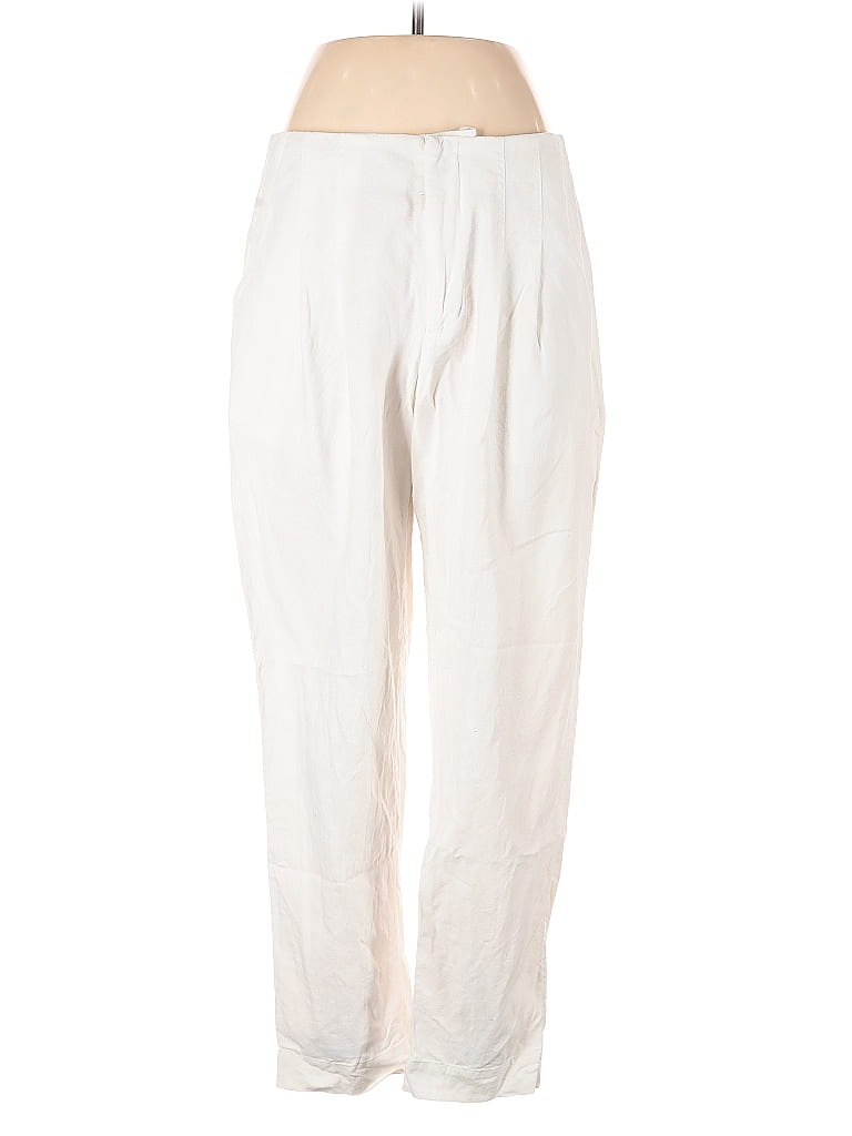 A New Day Ivory Linen Pants Size 8 - 35% off | ThredUp
