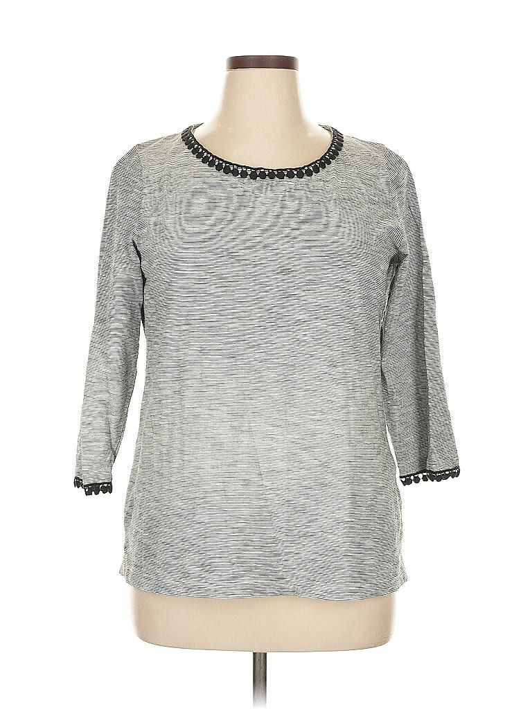 Talbots Outlet 100% Cotton Gray 3/4 Sleeve Top Size 1X - 10% off | ThredUp