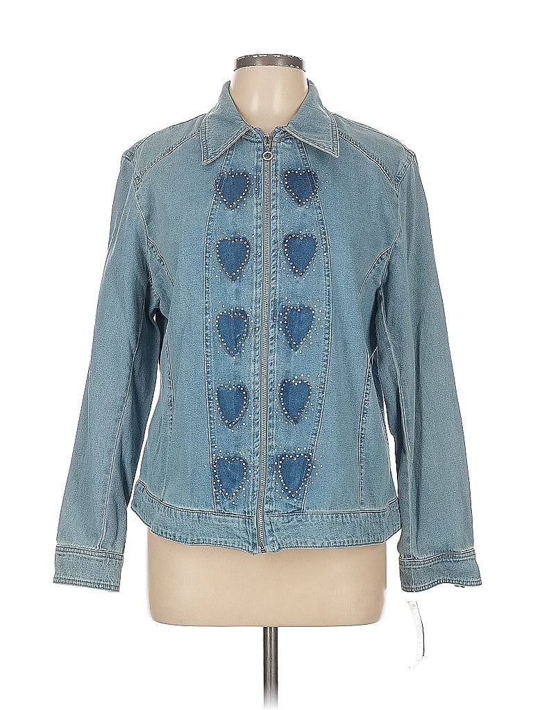 Cathy Daniels 100% Cotton Blue Denim Jacket Size L - 55% off | ThredUp