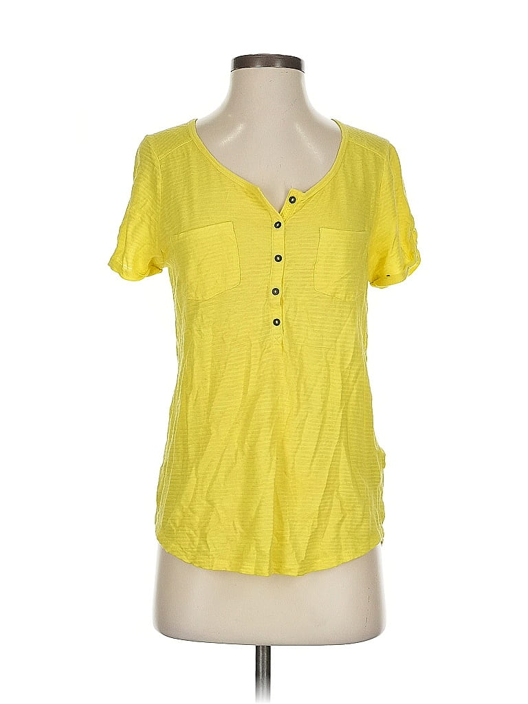 Lucky Brand Yellow Short Sleeve Top Size S - 70% off | ThredUp