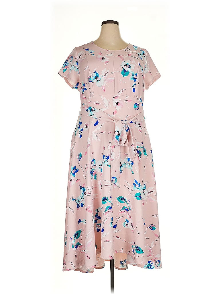 Lane Bryant Floral Pink Casual Dress Size 18 - 19% off | ThredUp