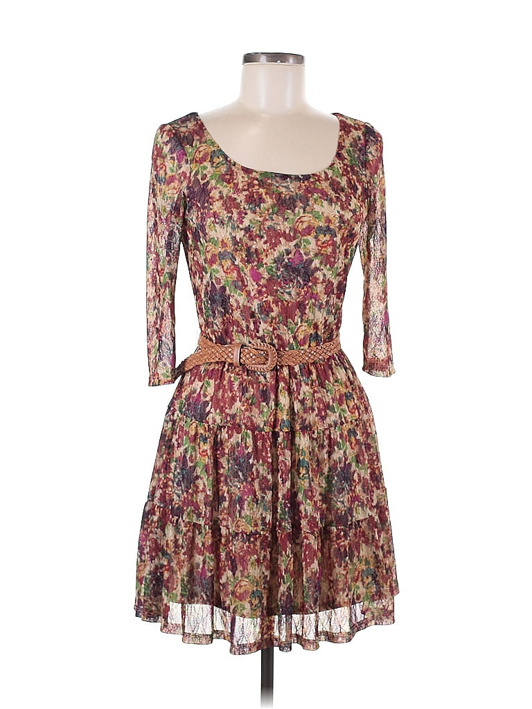 American Rag Cie Floral Brown Cocktail Dress Size M - 51% off | ThredUp