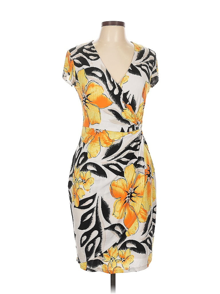 Cache Tropical Yellow Cocktail Dress Size L - 65% off | ThredUp
