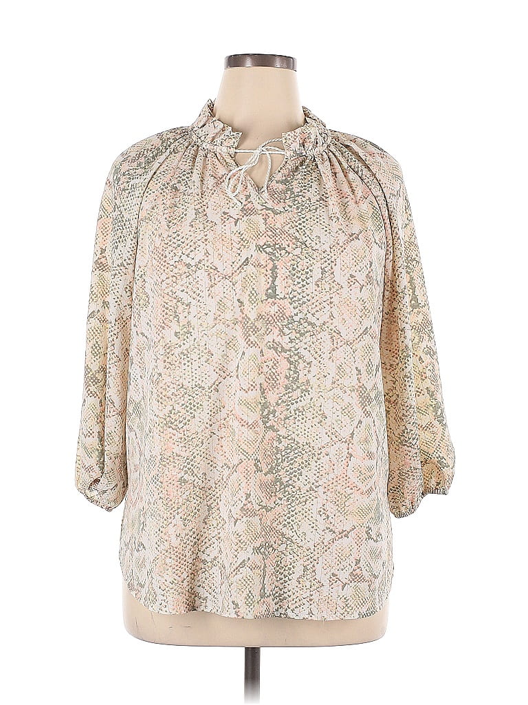Ruby Rd. Paisley Ivory 3/4 Sleeve Blouse Size XL - 71% off | ThredUp