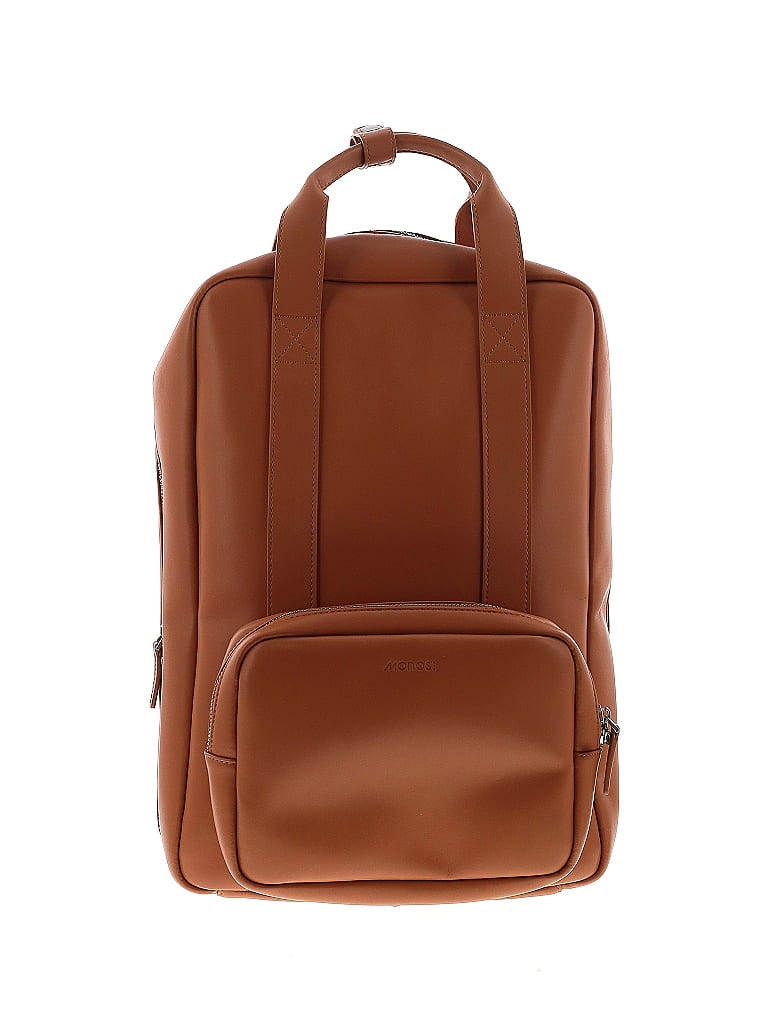 Monos 100% Vegan Leather Brown Tan Backpack One size - 58% off | ThredUp