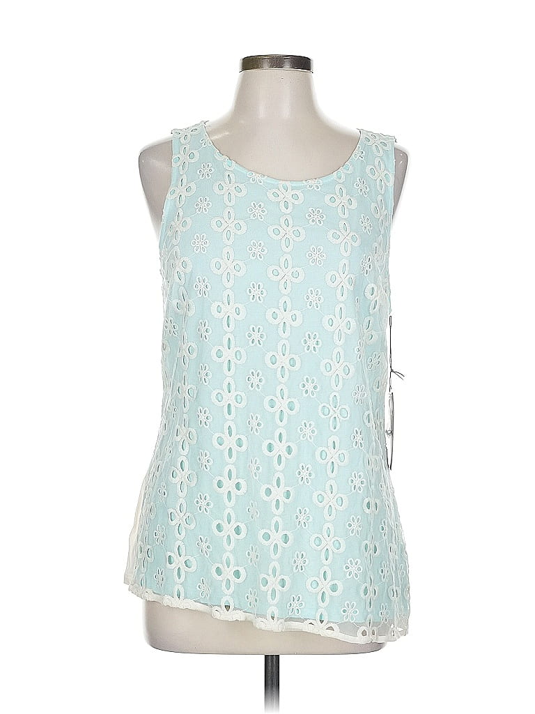 Jennifer Lopez Teal Sleeveless Blouse Size L - 20% off | ThredUp