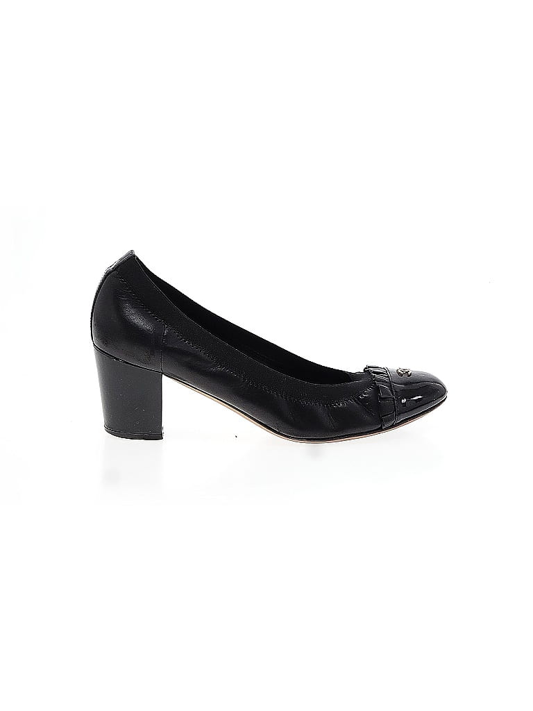 Chanel Black Leather Toe-Cap Ruffle Heels Size EU 38 - 45% off | ThredUp