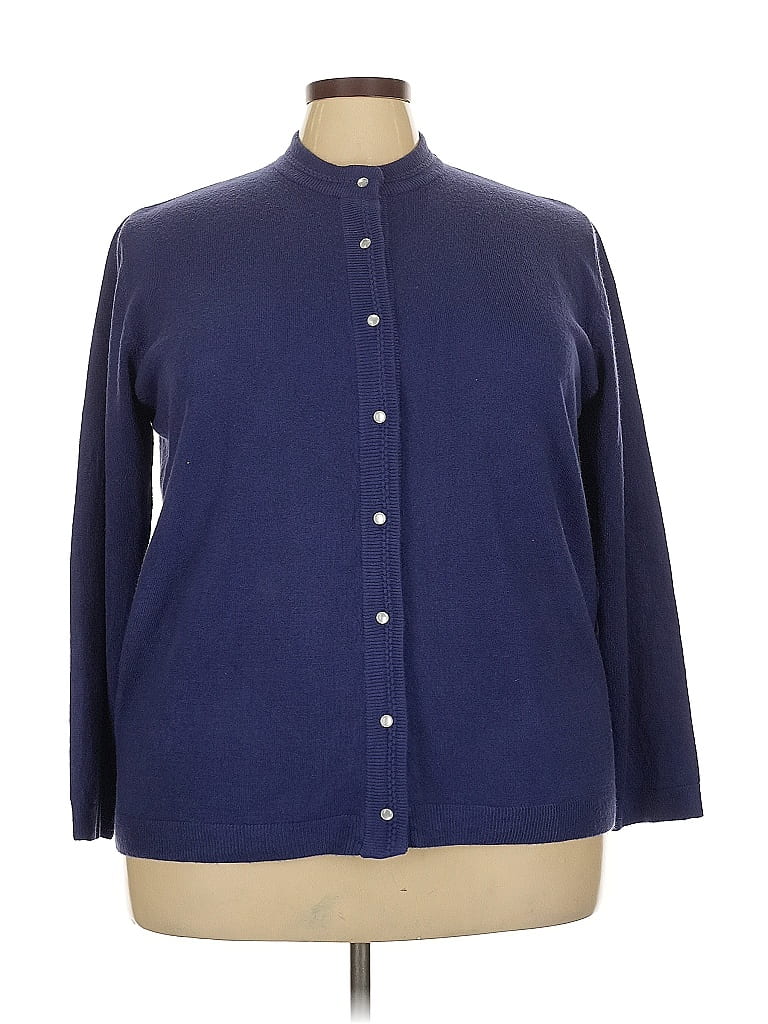 Sara Morgan for Haband 100% Acrylic Blue Cardigan Size 3X - 43% off ...