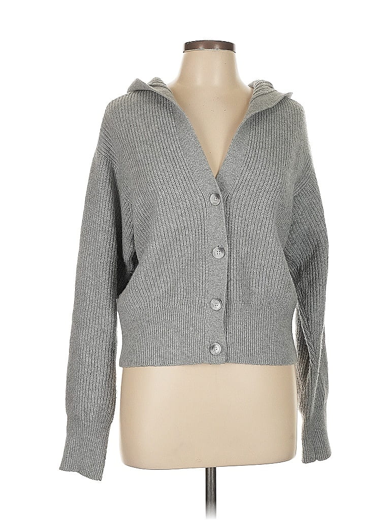 Lou & Grey Gray Cardigan Size L - 61% off | ThredUp