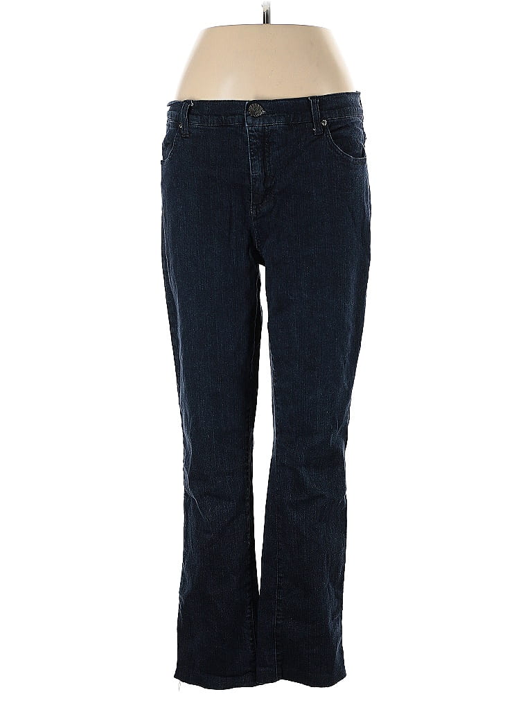 Simon Chang Chevron-herringbone Blue Jeans Size 14 - 60% off | ThredUp