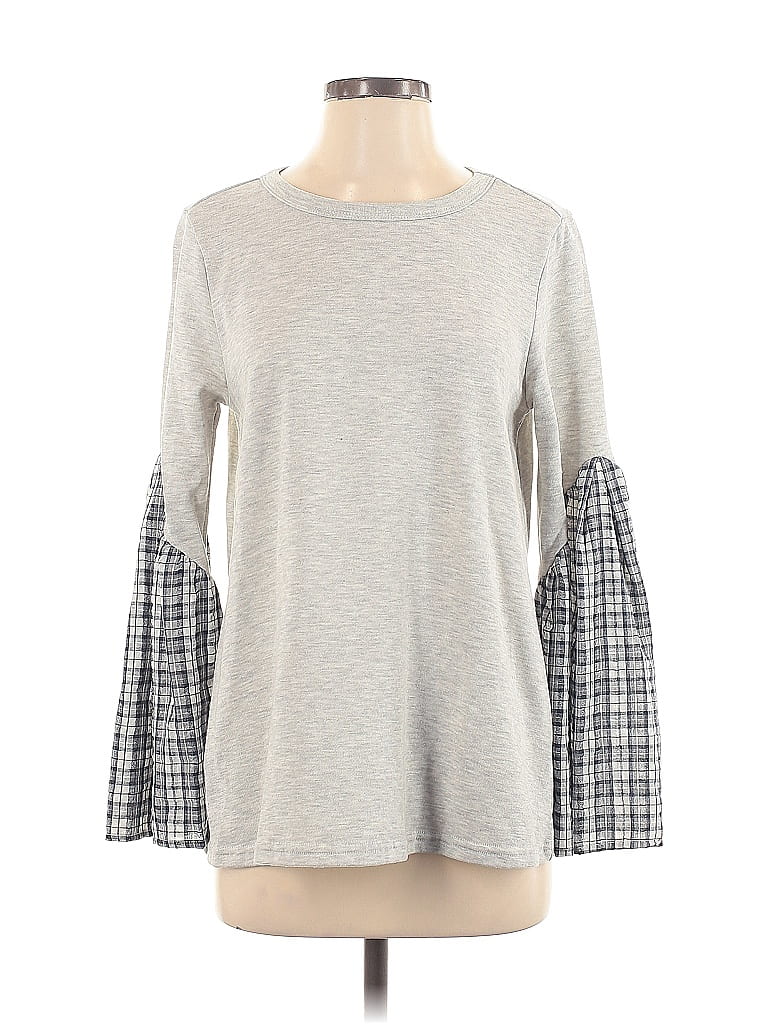 Doe & Rae Gray Long Sleeve Top Size S - 70% off | ThredUp