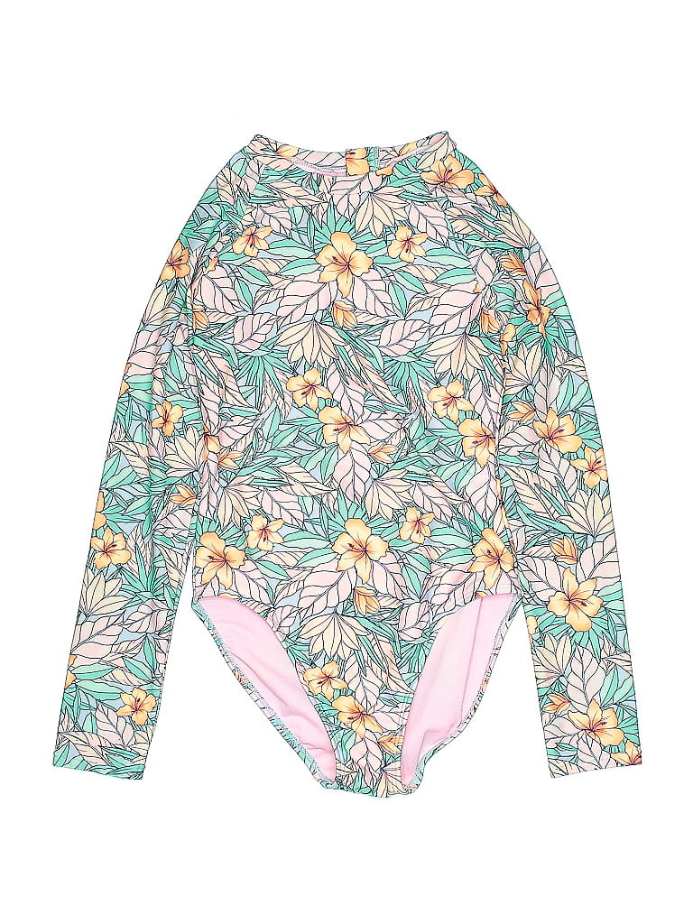 Cat & Jack Floral Pink Rash Guard Size L (big kids) - 0% off | ThredUp