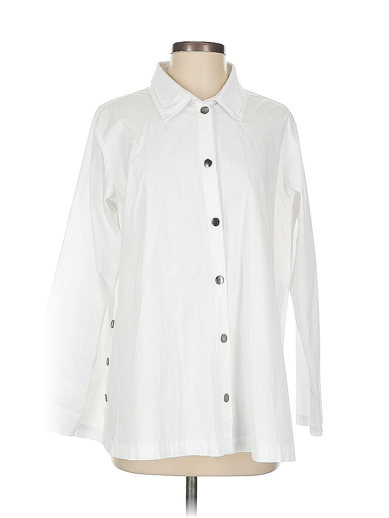 Eleven Stitch Design Solid White Long Sleeve Button-Down Shirt Size S - 64% off | ThredUp