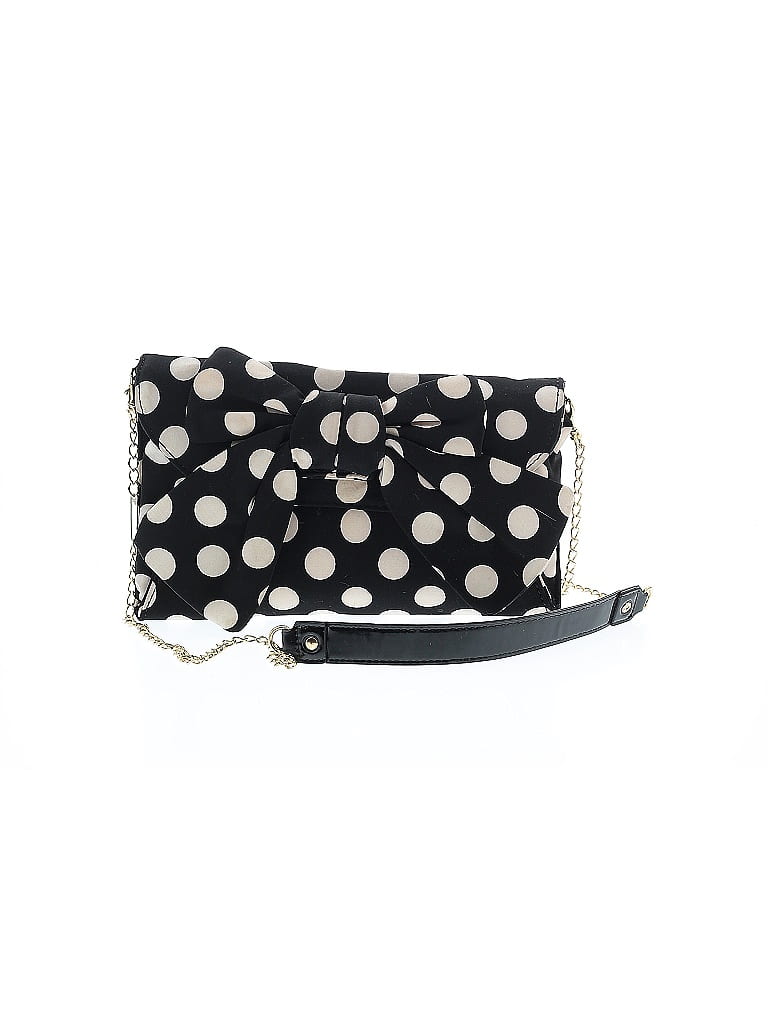 Lulu By Lulu Guiness 100% Polyester Polka Dots Black Clutch One size ...