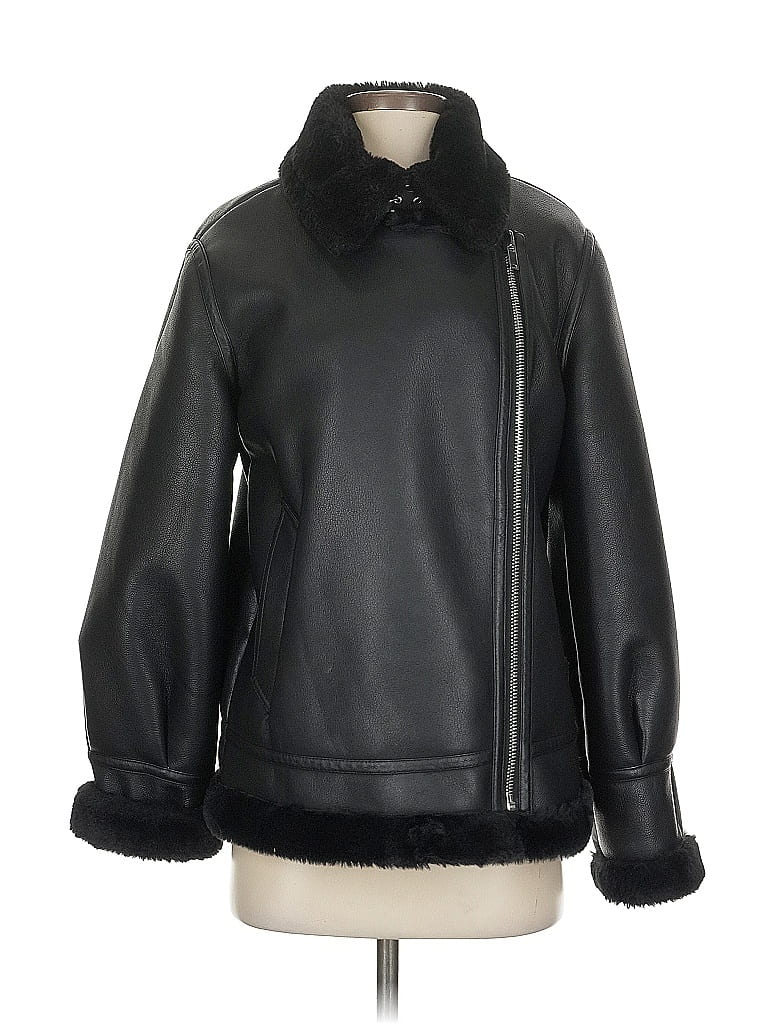 MNG 100% Polyester Black Coat Size S - 54% off | ThredUp