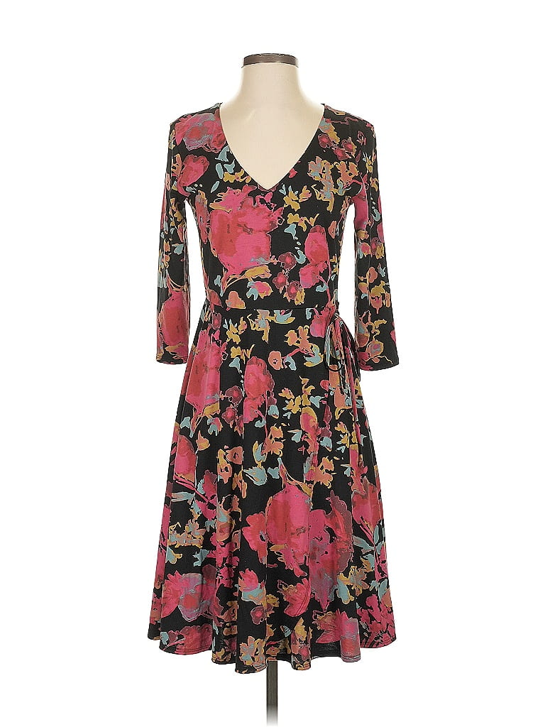 Peruvian Connection Floral Burgundy Pink Cocktail Dress Size S - 74% ...