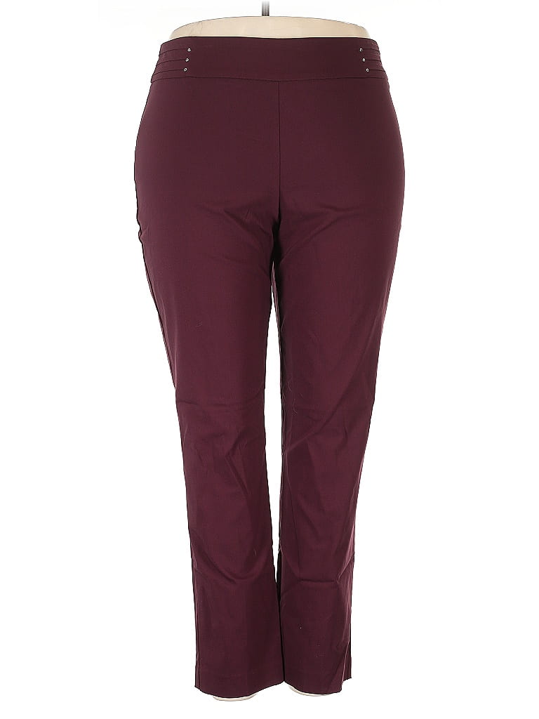 JM Collection Solid Burgundy Active Pants Size XXL - 34% off | ThredUp