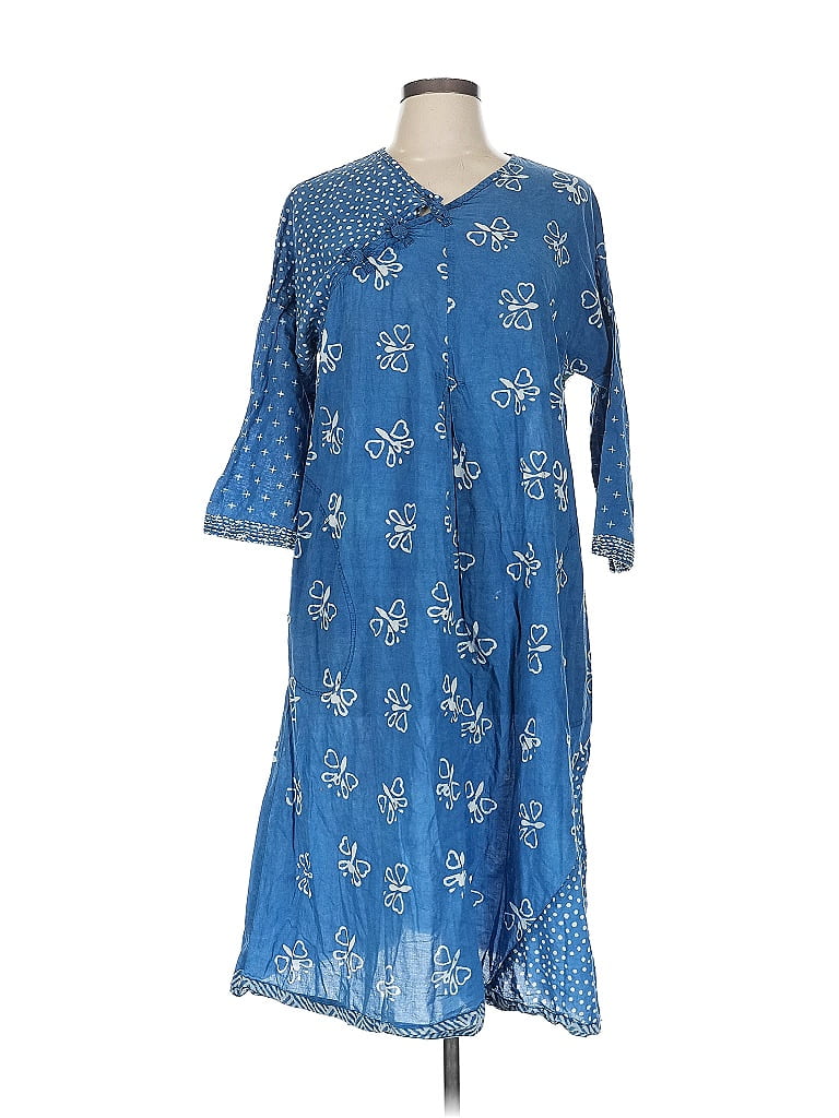 Gudrun Sjödén 100% Cotton Blue Casual Dress Size L - 37% off | ThredUp