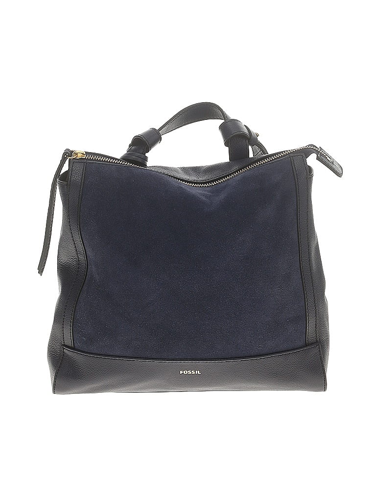 Fossil 100% Leather Blue Leather Backpack One size - 69% off | ThredUp