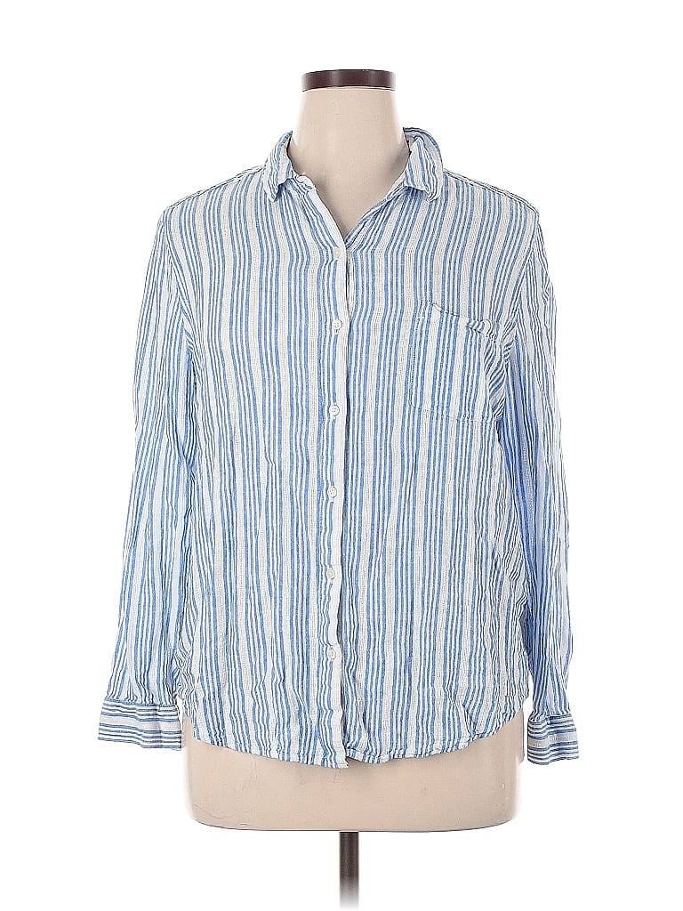 Lucky Brand Stripes Blue Long Sleeve Button-Down Shirt Size XL - 68% off | ThredUp