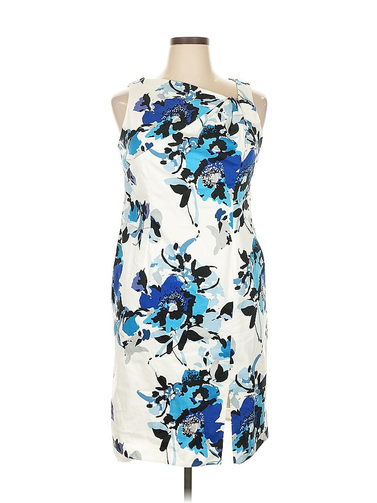 Evan Picone Print Blue Cocktail Dress Size 14 - 75% off | ThredUp
