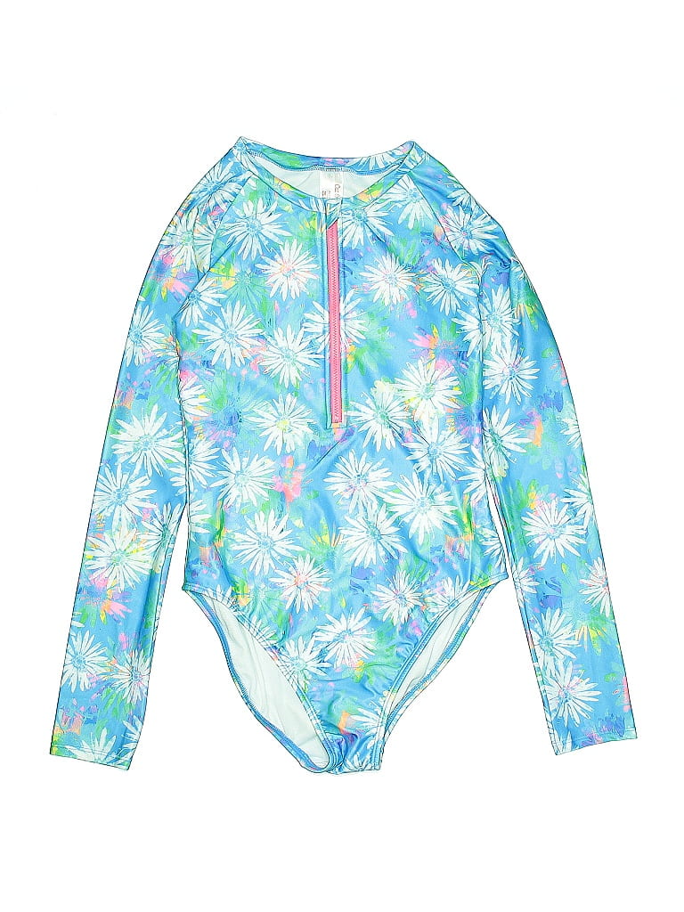 Cat & Jack Tropical Blue Rash Guard Size 14 (big kids) - -17% off | ThredUp