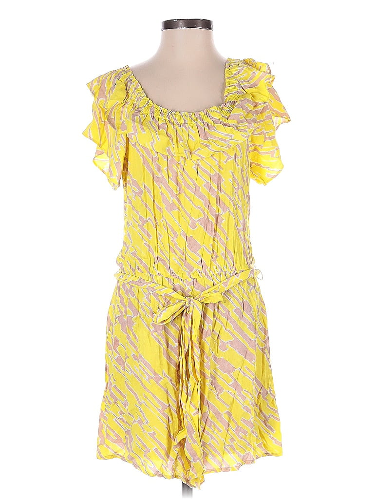 Lush 100% Rayon Yellow Romper Size S - 56% off | ThredUp