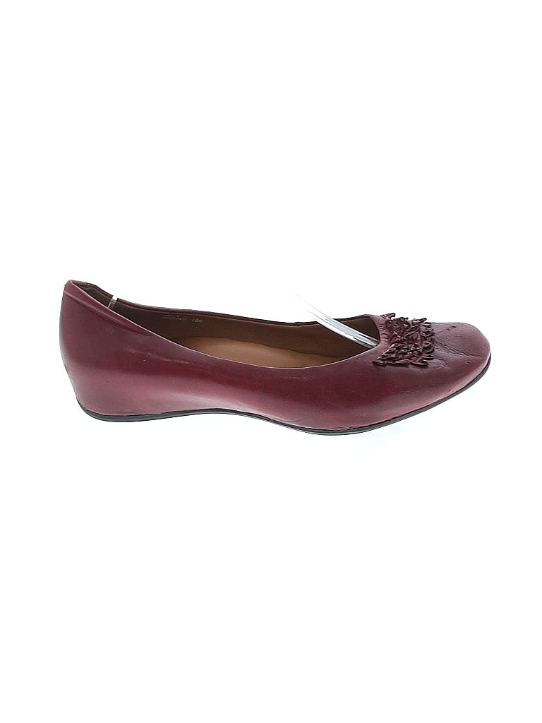 Earthies Burgundy Flats Size 10 - 73% off | ThredUp