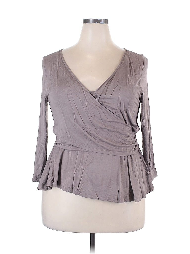 Torrid Gray 3/4 Sleeve Top Size 2X - 52% off | ThredUp
