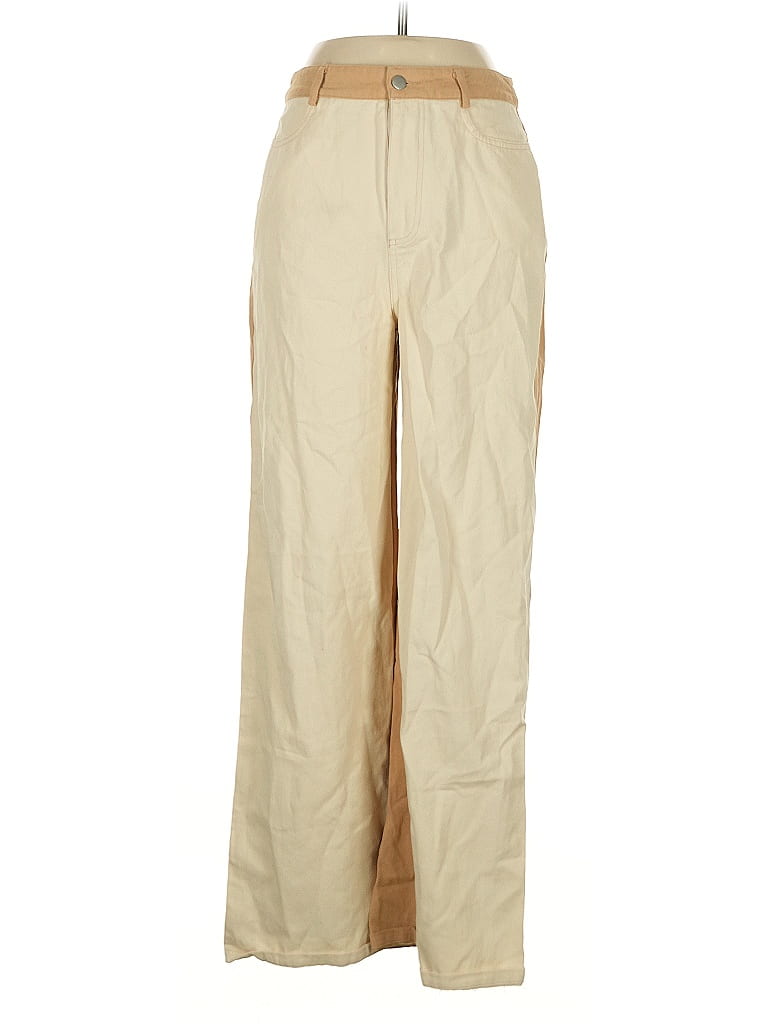 Le Lis 100% Cotton Tan Jeans Size M - 69% off | ThredUp