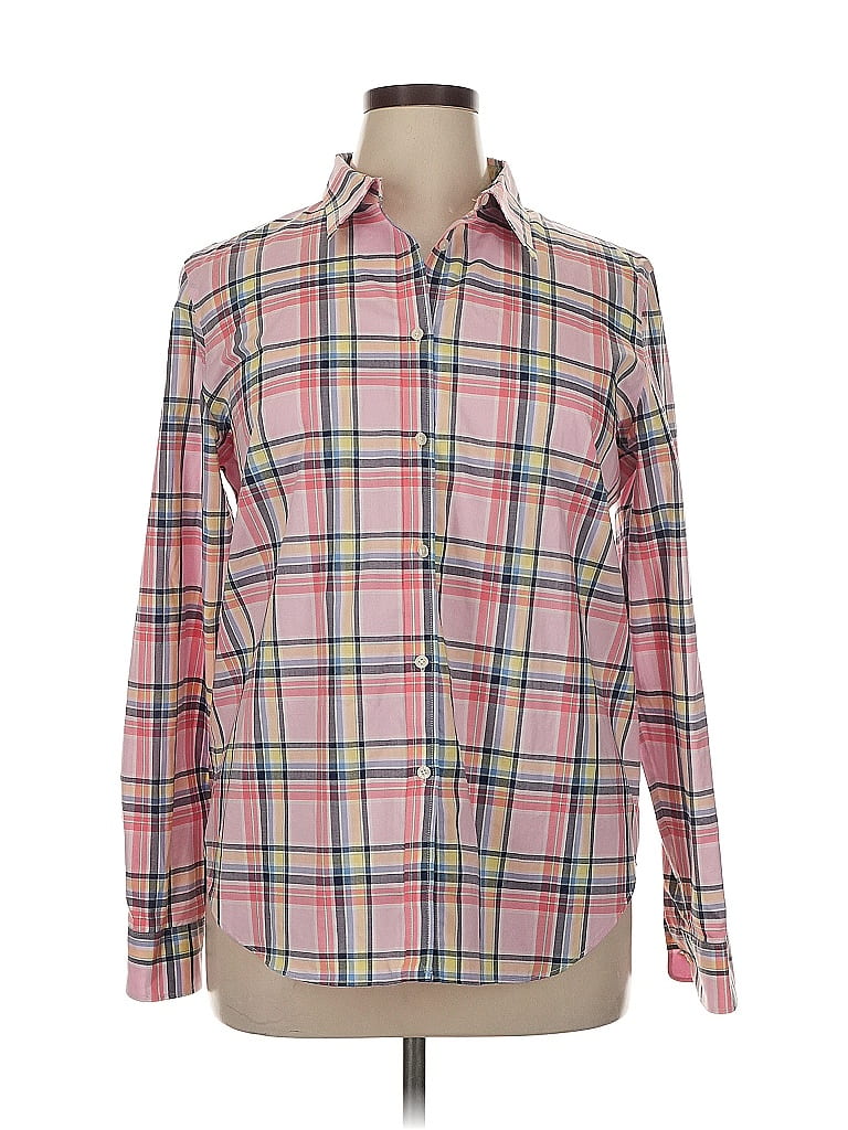 Chaps 100% Cotton Plaid Pink Long Sleeve Button-Down Shirt Size XL - 52% off | ThredUp