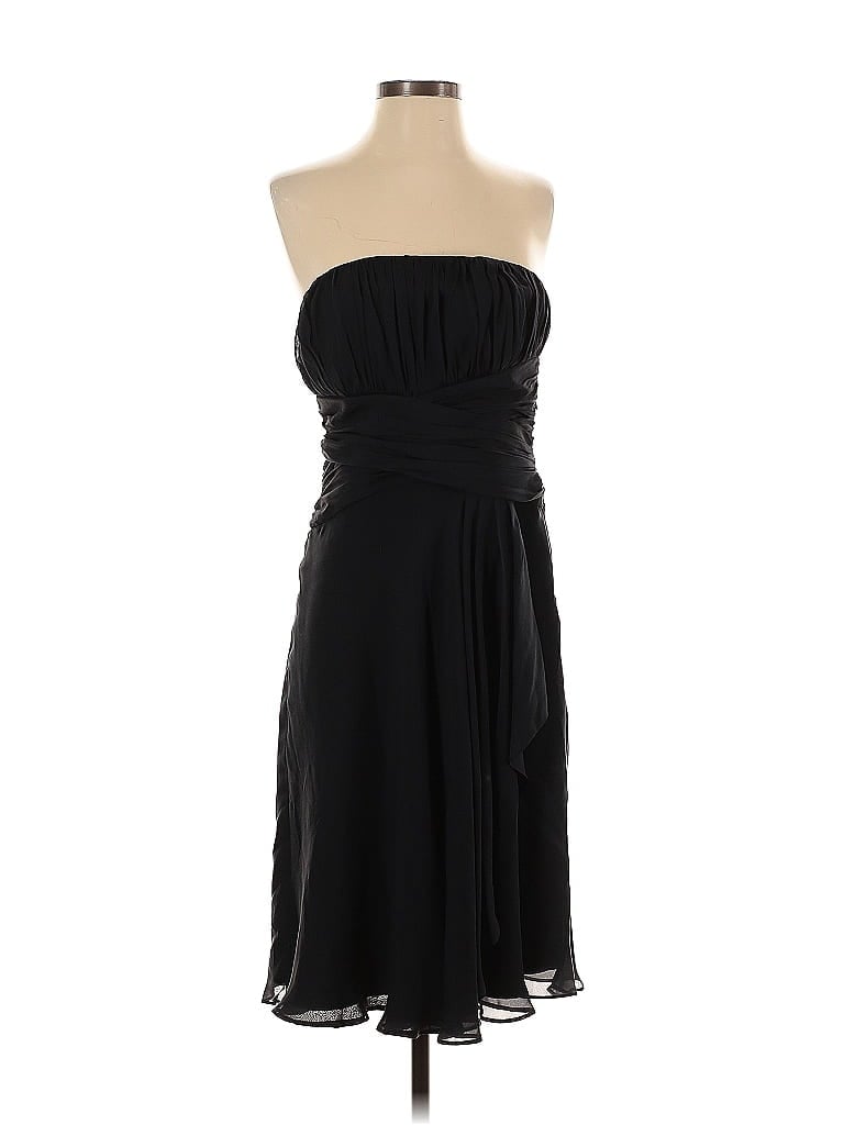 White House Black Market 100% Silk Solid Black Cocktail Dress Size 4 - 67% off | ThredUp