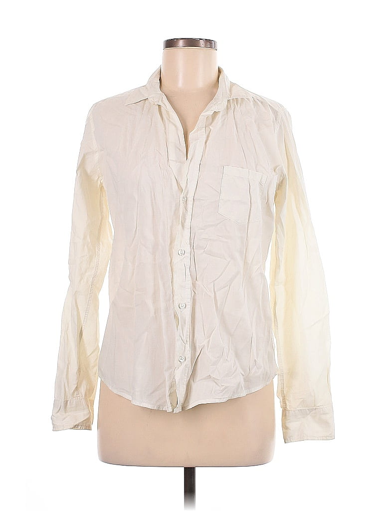 Frank & Eileen Ivory Long Sleeve Button-Down Shirt Size M - 73% off | ThredUp