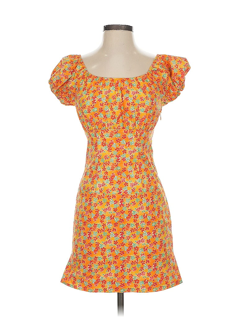 Caroline Constas Hearts Orange Cocktail Dress Size XS - 67% off | ThredUp