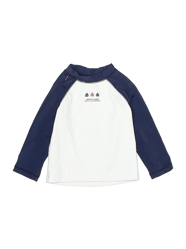 Janie and Jack White Blue Rash Guard Size 6-12 mo - 51% off | ThredUp