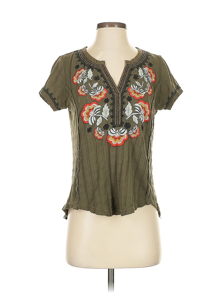 Akemi + Kin 100% Cotton Green Short Sleeve Blouse Size S - 67% off ...