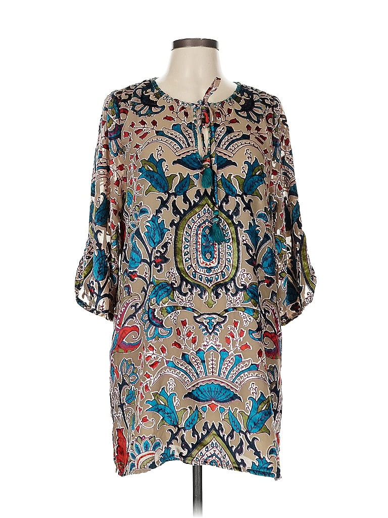 Tolani 100% Polyester Paisley Blue Casual Dress Size M - 72% off | ThredUp