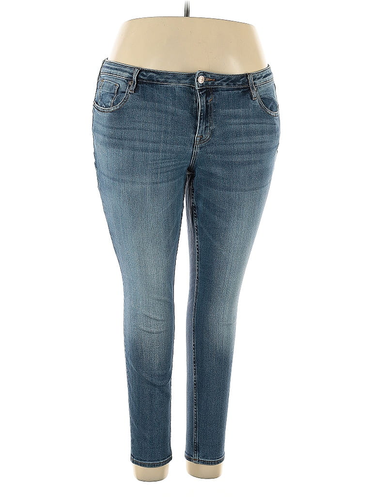 Vigoss Solid Blue Jeans Size 18 - 57% off | ThredUp