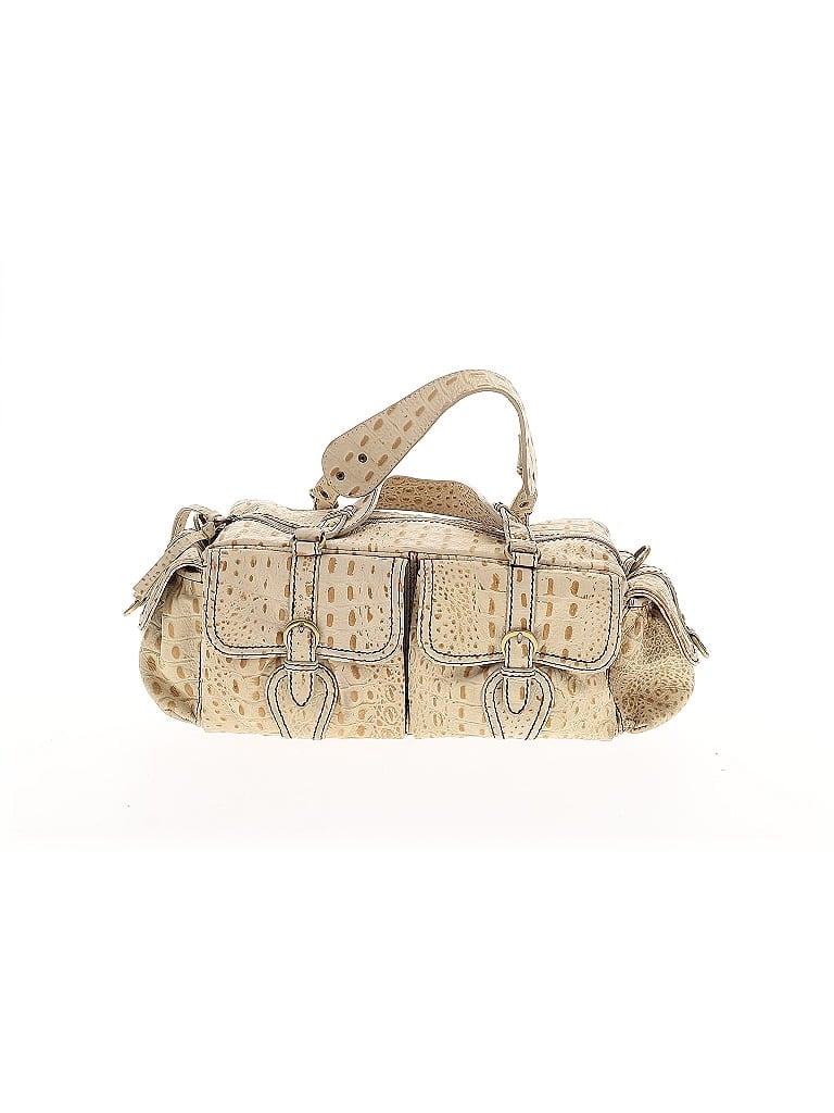 Michael Rome Designs Metallic Gold Tan Leather Satchel One size - 70% ...