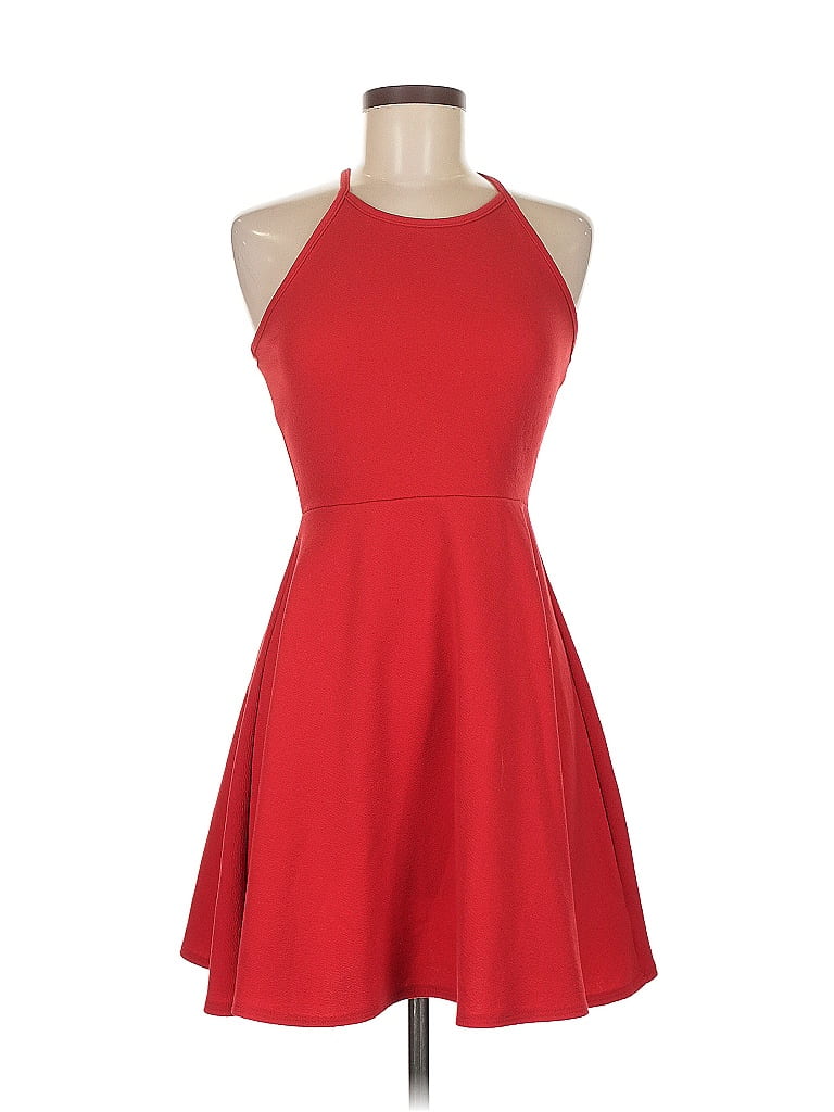 Olivia Rae Solid Red Cocktail Dress Size M - 53% off | ThredUp