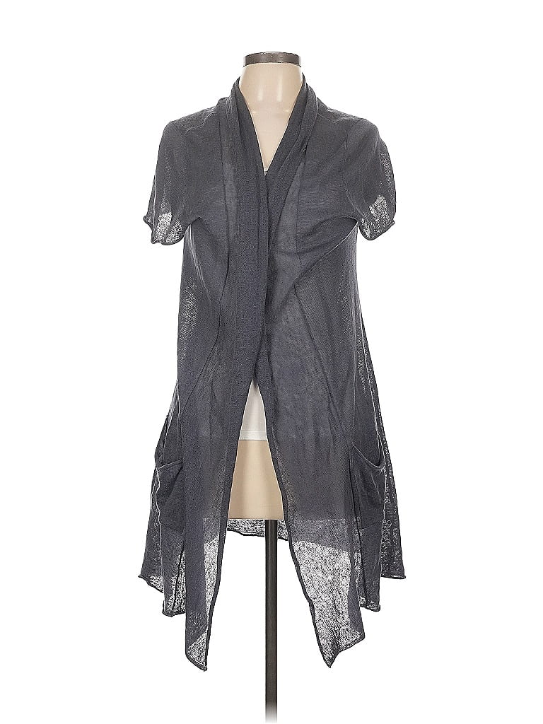 Island Company 100% Linen Gray Cardigan Size L - 79% off | ThredUp