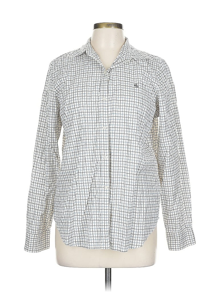 Assorted Brands 100% Cotton Houndstooth White Long Sleeve Button-Down Shirt Size L - 50% off ...