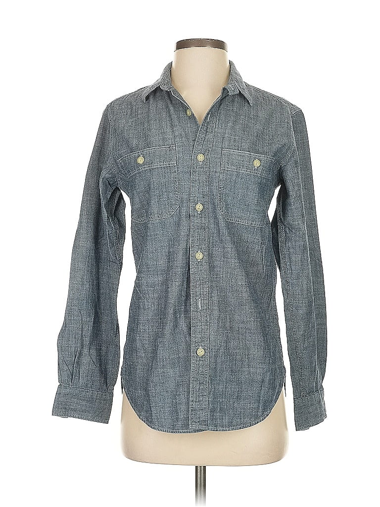 J.Crew 100% Cotton Gray Long Sleeve Button-Down Shirt Size XS - 82% off | ThredUp