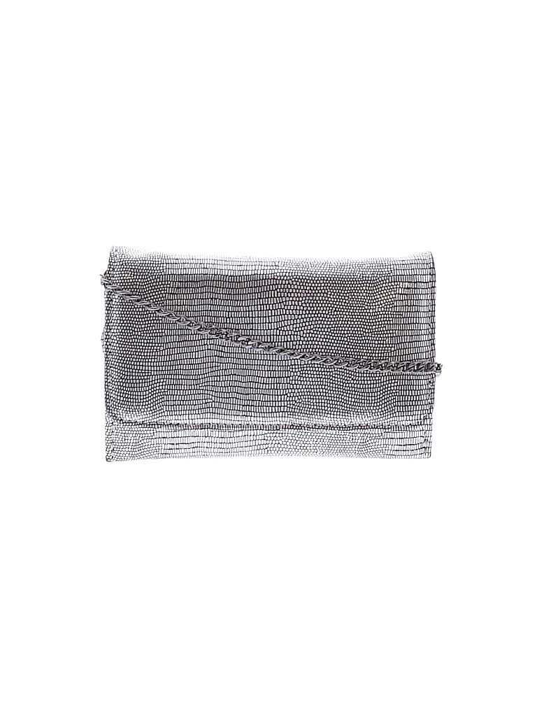 Deena & Ozzy Metallic Silver Gray Clutch One size - 51% off | ThredUp
