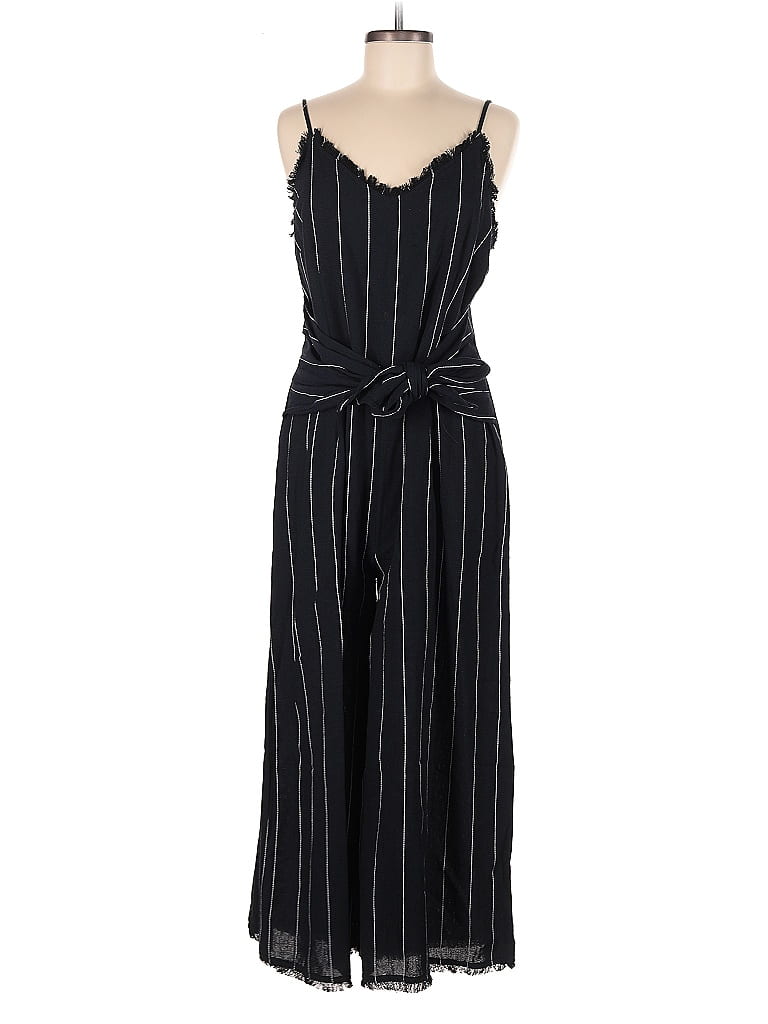Doe & Rae Stripes Black Jumpsuit Size L - 71% off | ThredUp