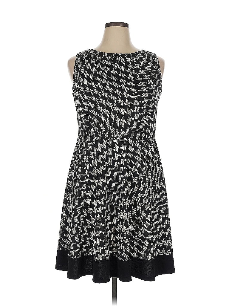 AB Studio Houndstooth Black Cocktail Dress Size XL - 31% off | ThredUp