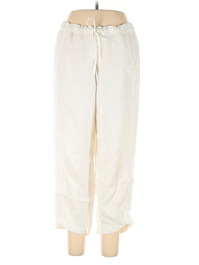 J.Jill 100% Linen Ivory Linen Pants Size L (petite) - 73% off | ThredUp