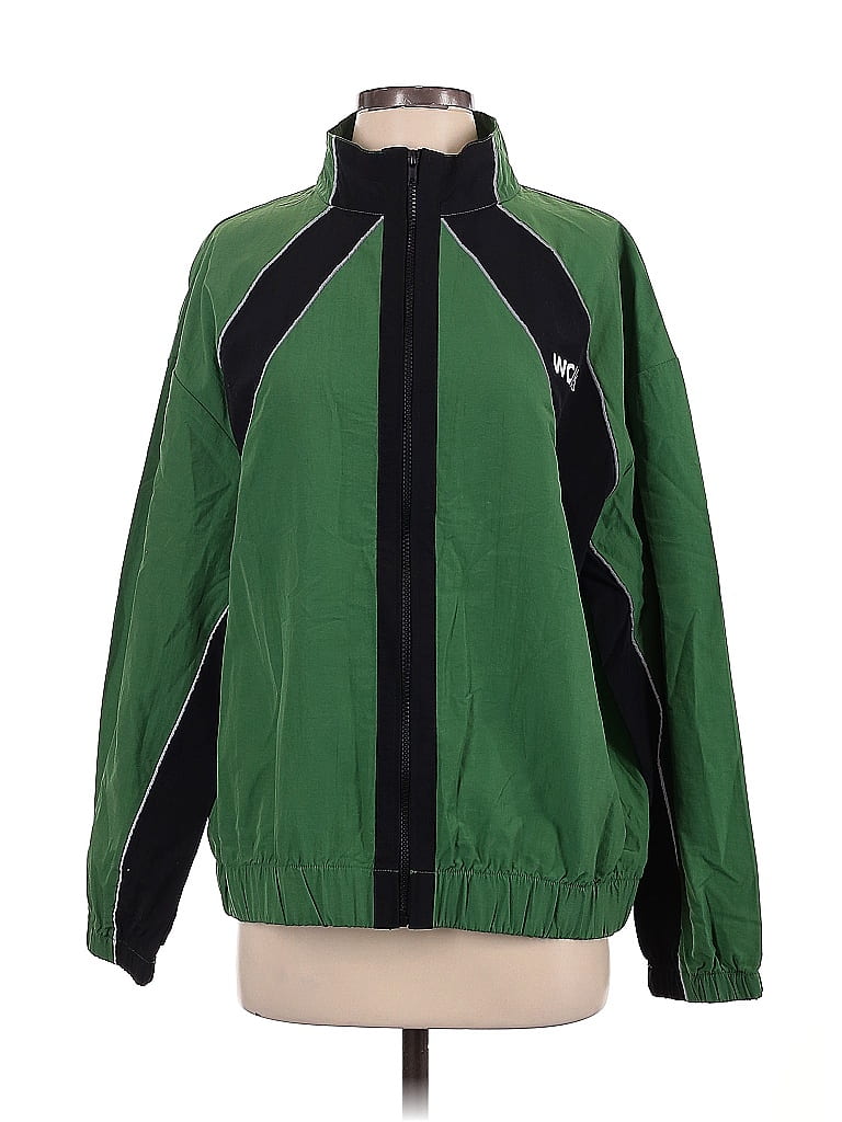 ASOS Design 100% Polyamide Color Block Green Track Jacket Size XS - 64% ...