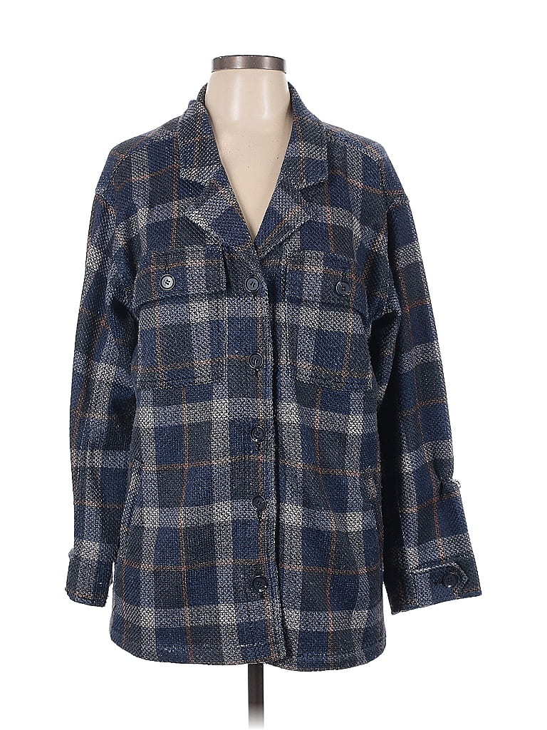 Liverpool Los Angeles 100% Polyester Plaid Blue Jacket Size L - 73% off ...