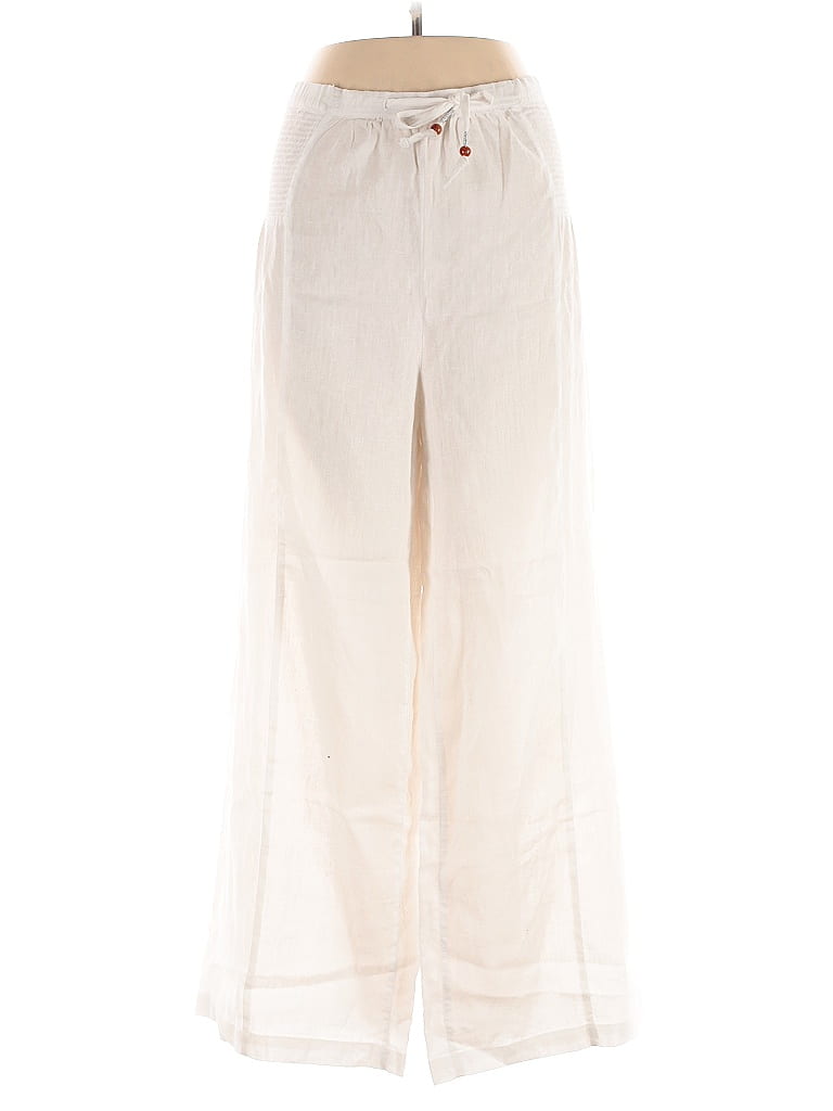 Sigrid Olsen 100% Linen Ivory Linen Pants Size L - 76% off | ThredUp